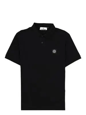 Stone Island Stone Island Men Polo With Logo Black