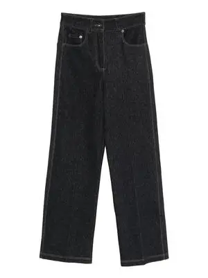 Max Mara High-waisted Wide Leg Trousers - Blue