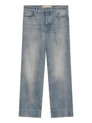 Valentino Garavani Washed-effect Denim Jeans - Blue
