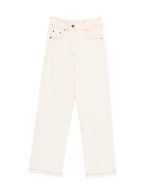 Max Mara Neutrals Trousers Straight Trousers - Cream