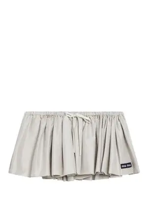 MIU MIU Miu Miu Ponge Tech Mini Skirt In Recycled Polyester, Opal Women