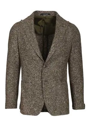 Tagliatore Blazer In Wool And Silk Jersey - Green
