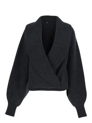 Balmain Wool Wrap-effect Sweater - Multicolor