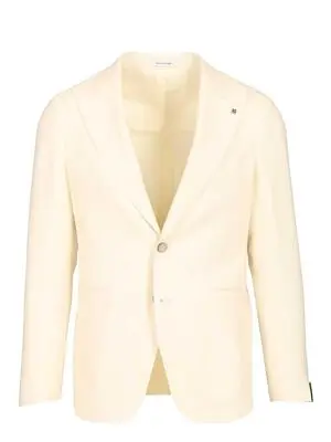 Tagliatore Vesuvio Wool And Silk Blazer - White