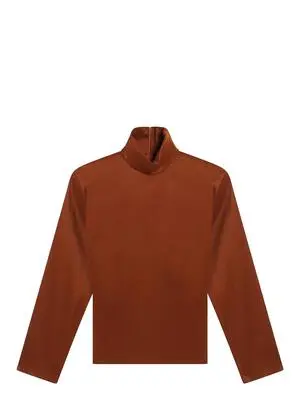 Saint Laurent Silk-blend Blouse - Brown