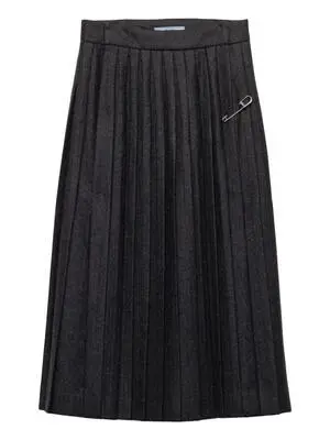 Prada PRADA Flannel Pleated Skirt Multicolor