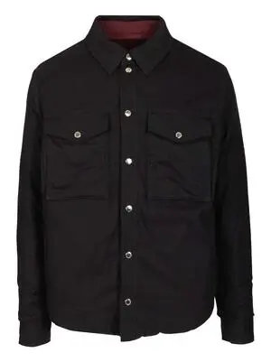 Dolce & Gabbana Reversible Chevron Cotton Flannel Jacket - Blue