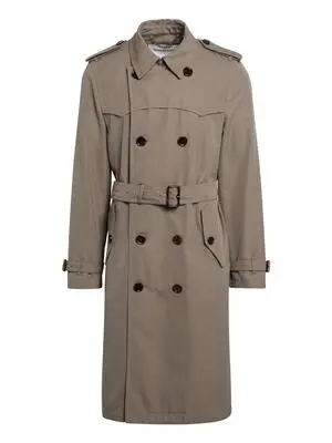Burberry Short Foxfield Trench Coat In Cotton And Silk - Cream