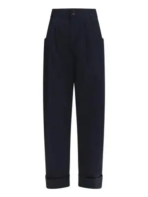 Jacob Cohen Lindsay Barrel Wide Gabardine Trousers - Blue