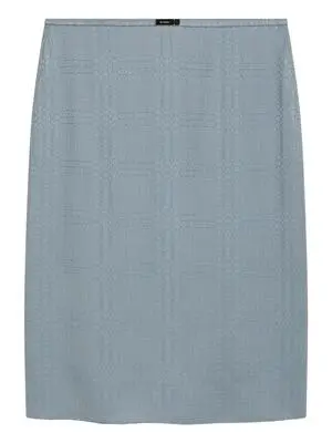 Gucci Light Gg Jacquard Silk Skirt - Blue