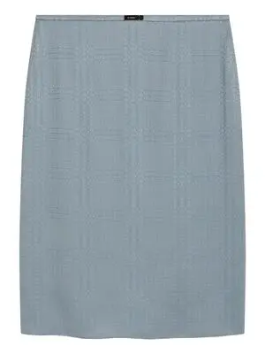 Gucci Light Gg Jacquard Silk Skirt - Blue