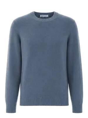 Brunello Cucinelli Wool, Alpaca And Cashmere Sweater - Blue