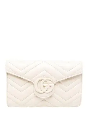 Gucci Gg Marmont Leather Wallet On Chain - Multicolor