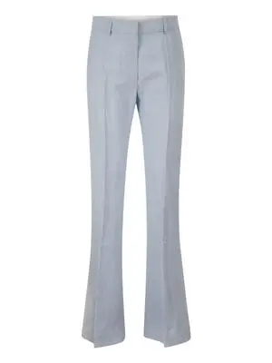 Sportmax Spxfragola Flare Trousers In Viscose And Textile Paper - Blue
