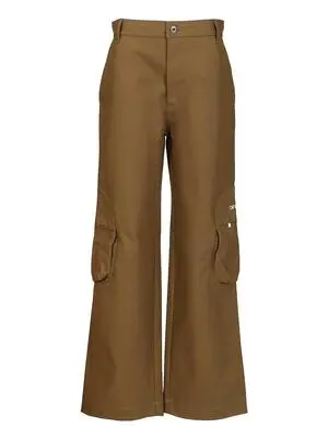 Off-White Bookish Cotton Cargo Pants - Brown