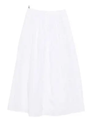 Celine Broderie Anglaise Midi Skirt - Multicolor