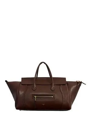 Celine Celine Women Luggage Medium Leather Tote Bag Multicolor