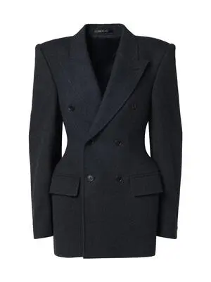 Balenciaga Double-breasted Cashmere Jacket - Gray