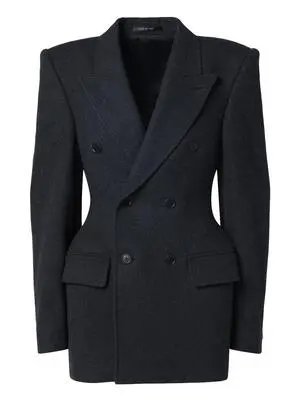 Balenciaga Double-breasted Cashmere Jacket - Gray