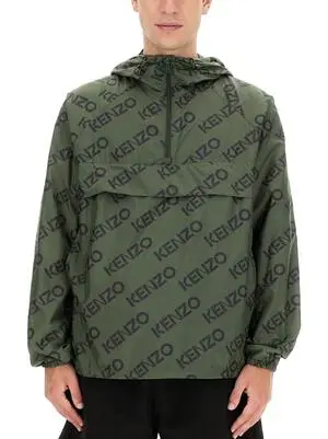 Kenzo Monogram Windbreaker Jacket - Brown