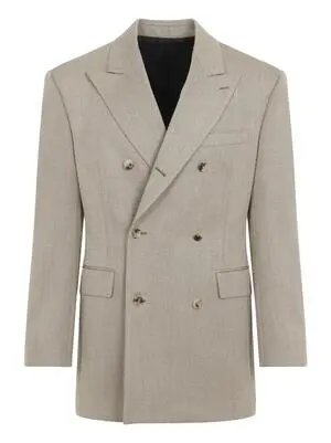 Celine CELINE Colonne Wool Jacket Brown