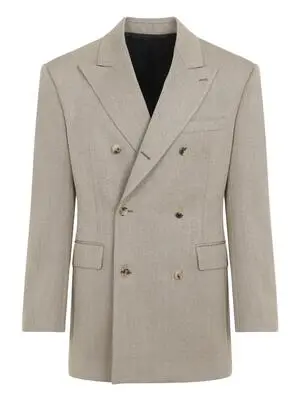 Celine Colonne Wool Jacket - Brown