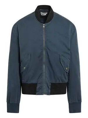 JW Anderson Cotton Vintage Finish Bomber Jacket - Blue