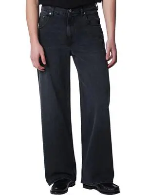 Séfr Relaxed Cut Washed Jeans - Black