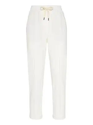 Brunello Cucinelli Cotton Drawstring Trousers - Multicolor