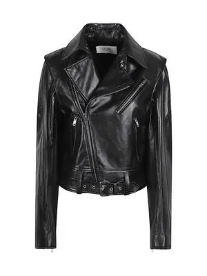Celine Leather Biker Jacket - Multicolor