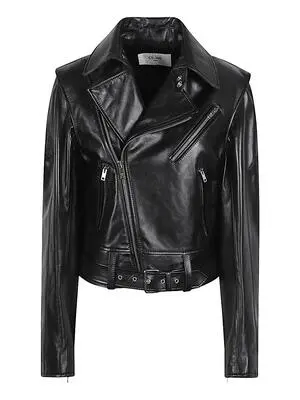 Celine Leather Biker Jacket - Multicolor
