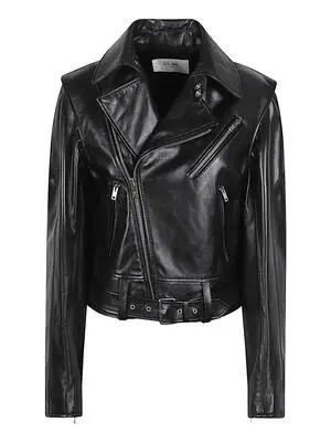 Celine Leather Biker Jacket - Multicolor