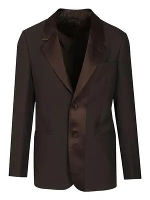 Fendi Wool Crepe Blazer - Brown