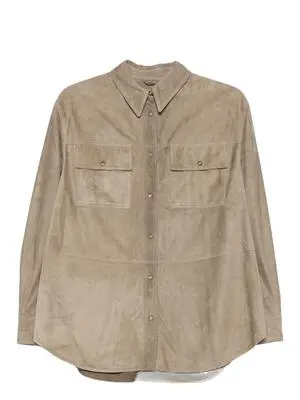 Brunello Cucinelli Brunello Cucinelli Leather Shirt Multicolor