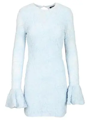 ROTATE BY BIRGER CHRISTENSEN Mesh Mini Dress With Ruffles - Blue
