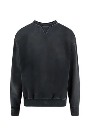 MAISON MARGIELA Cotton Sweatshirt With Front Embroidered Logo - Gray