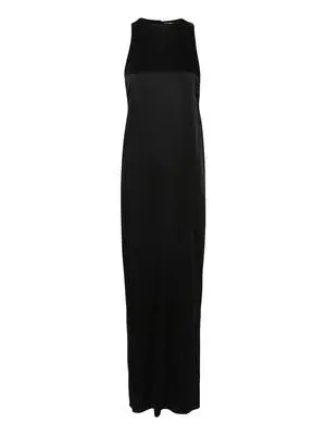 Saint Laurent Satin Evening Dress - Black