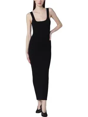 ENTIRE STUDIOS Viscose Jersey Fitted Dress - Black