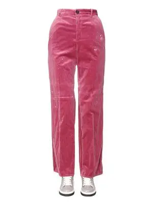 Dsquared2 Roadie Velvet Pants - Pink