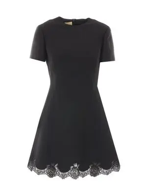 Valentino Garavani Midi Dress With Embroidery - Black