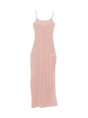 MARINE SERRE Moon Devore Long Dress - Multicolor