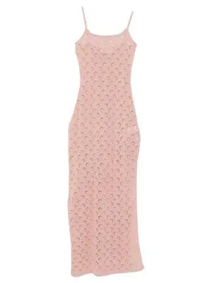 MARINE SERRE Moon Devore Long Dress - Multicolor