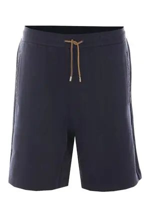 Fendi Bermuda With Patch And Selleria Stitching - Blue
