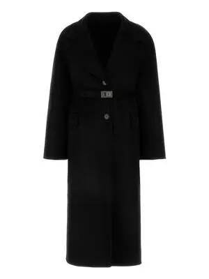 FERRAGAMO Wool Blend Coat - Black