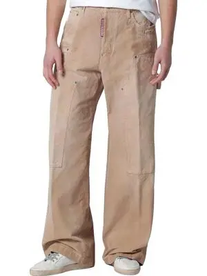 Dsquared2 Vintage-effect Baggy Carpenter Jeans - Cream