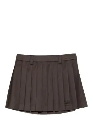 Miu Miu Wool Mini Skirt - Multicolor