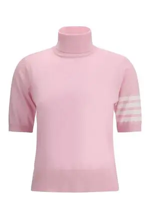 Thom Browne Virgin Wool Turtleneck Sweater - Pink