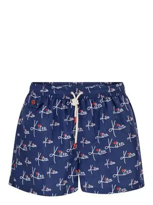 Kiton KITON Patterned Swim Boxers Blue