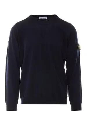 Stone Island Logo Sweater - Blue