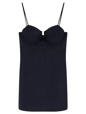 Givenchy Cutaway Satin Mini Dress - Black
